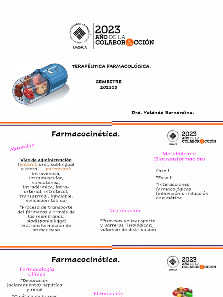 Clase 3 - Farmacocinetica y Farmacodinamia | PDF