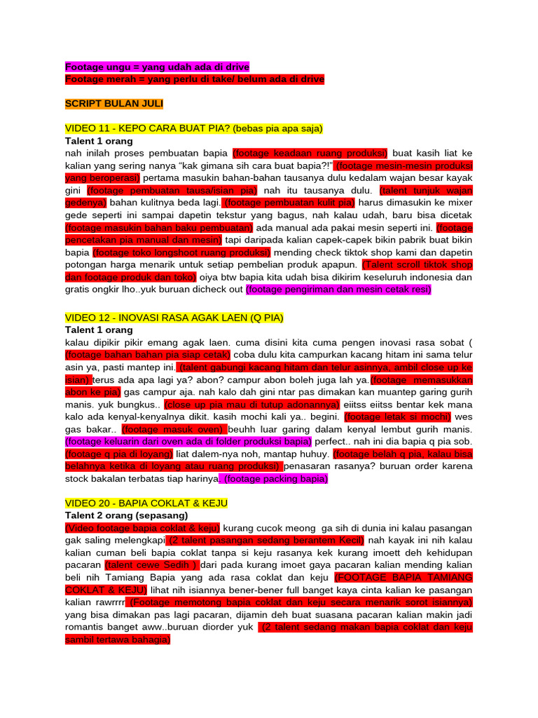 Script Reels Tapping 23 JULI 2024 | PDF