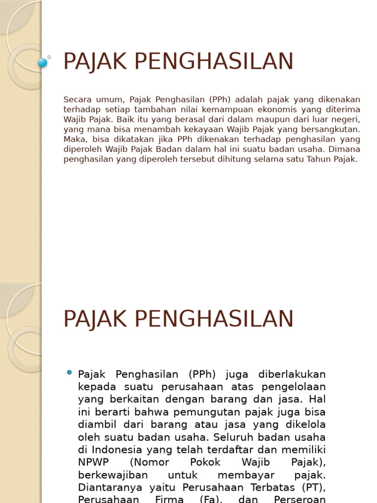 Presentasi Pajak - Rara | PDF