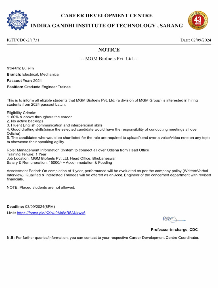 MGM Biofuels Pvt. LTD (FY-2024) | PDF
