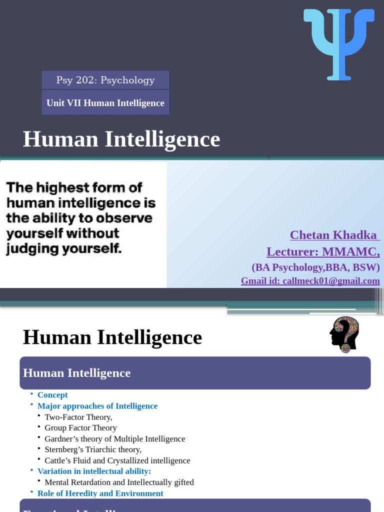 Understanding Human Intelligence Theories | PDF | Intelligence ...