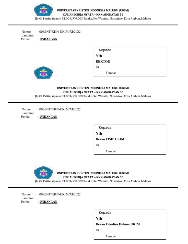 Amplop Undangan (Fiks) | PDF