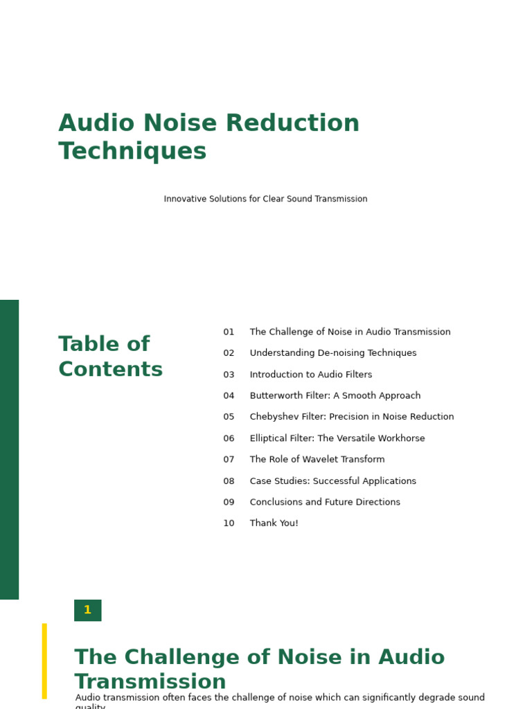 Audio Noise Reduction Techniques 4 A 9 CC 95 Cab 4 Ef 69 C | PDF