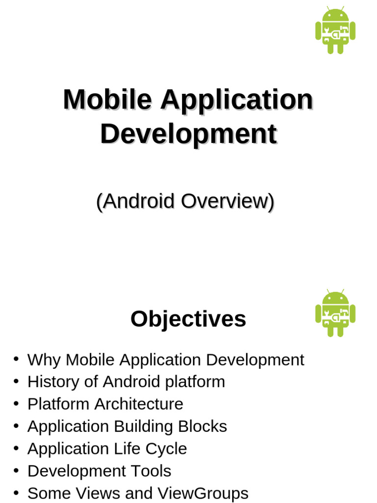 Slides1 Android Application Development | PDF Slides1 Android Application Development | PDF