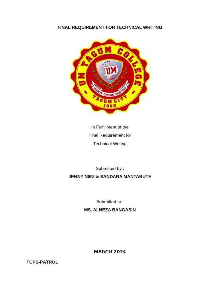 Final Requirement For Technical Writing | PDF