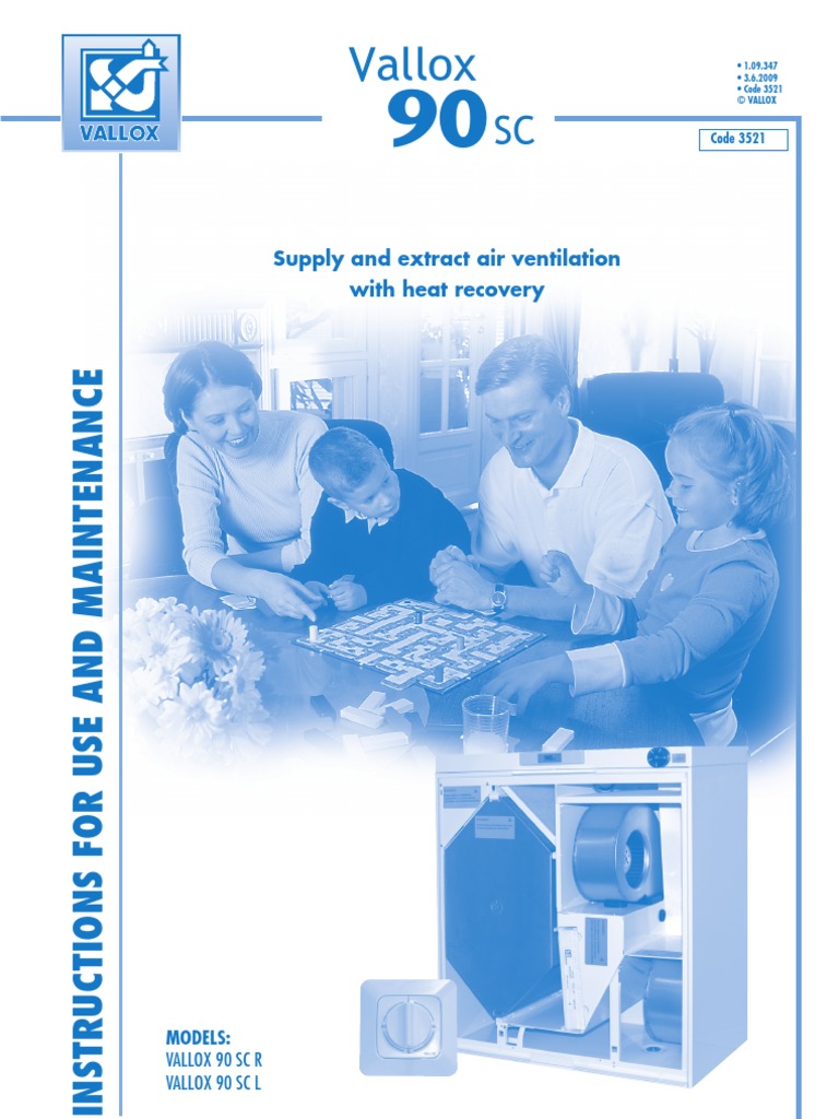 Vallox: Supply and Extract Air Ventilation With Heat Recovery | PDF ...