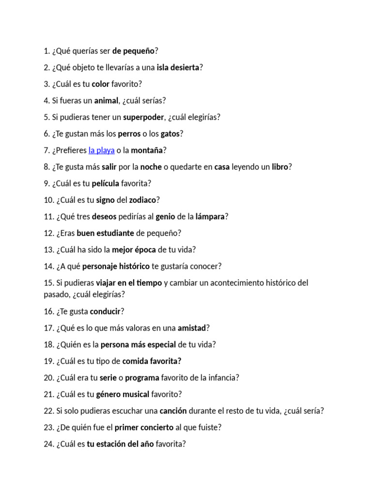 Preguntas para Conocimiento | PDF