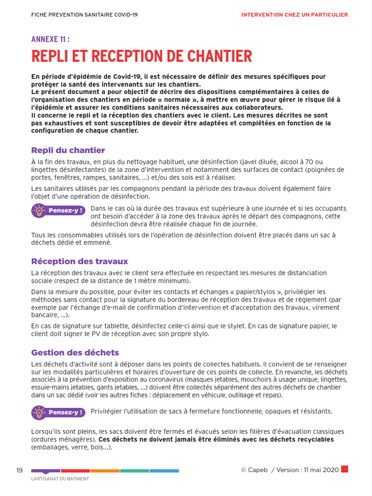 Annexe 11 Repli Reception | PDF