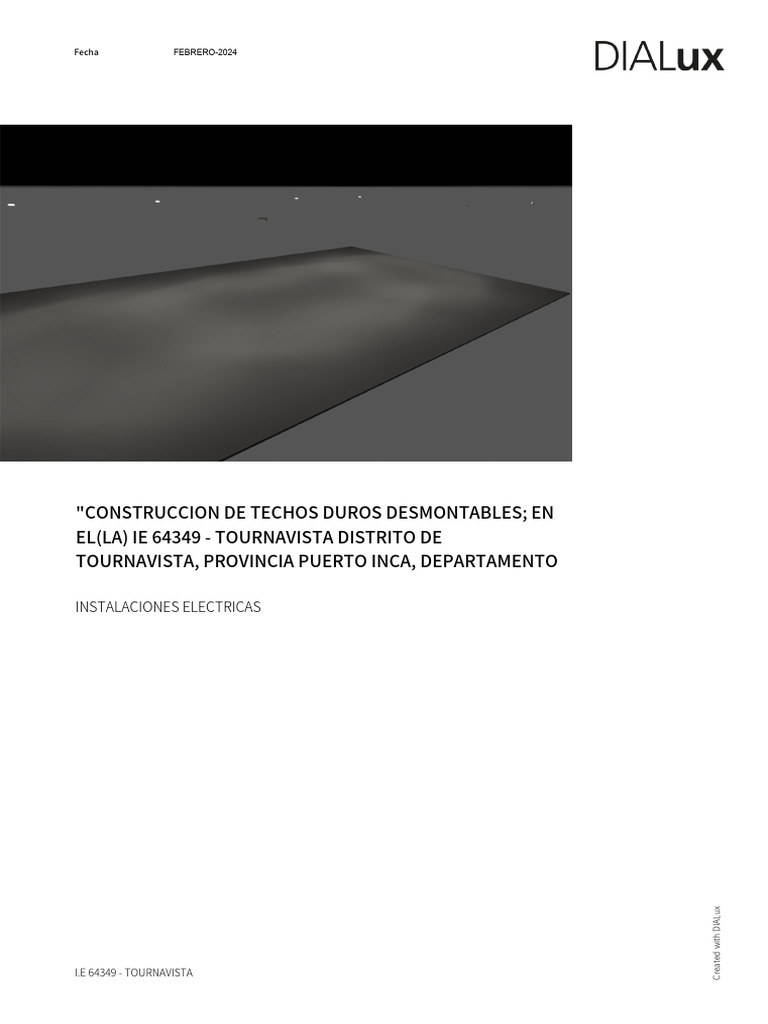 3.2 DIALUX_CONSTRUCCION DE TECHOS DUROS DESMONTABLES_ EN EL(LA) IE 64349 - TOURNAVISTA | PDF