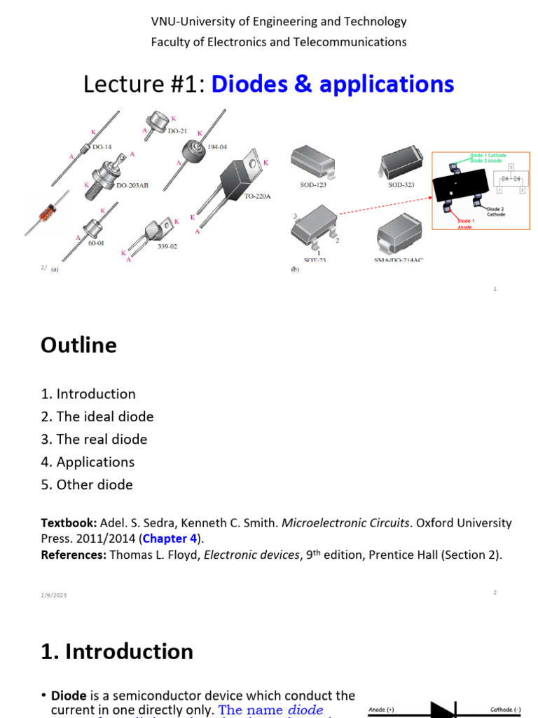 Lecture 1 Diode and Applications - Updated 2 | PDF | Rectifier | Science & Mathematics