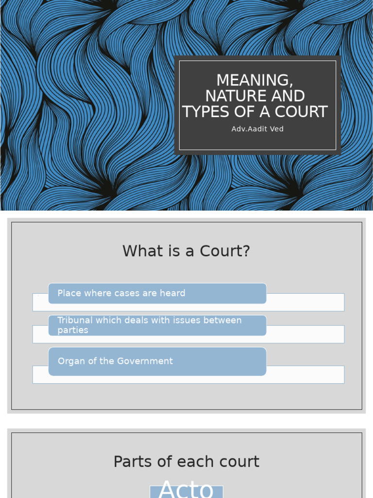 Meaning, Nature and Types of Court | PDF