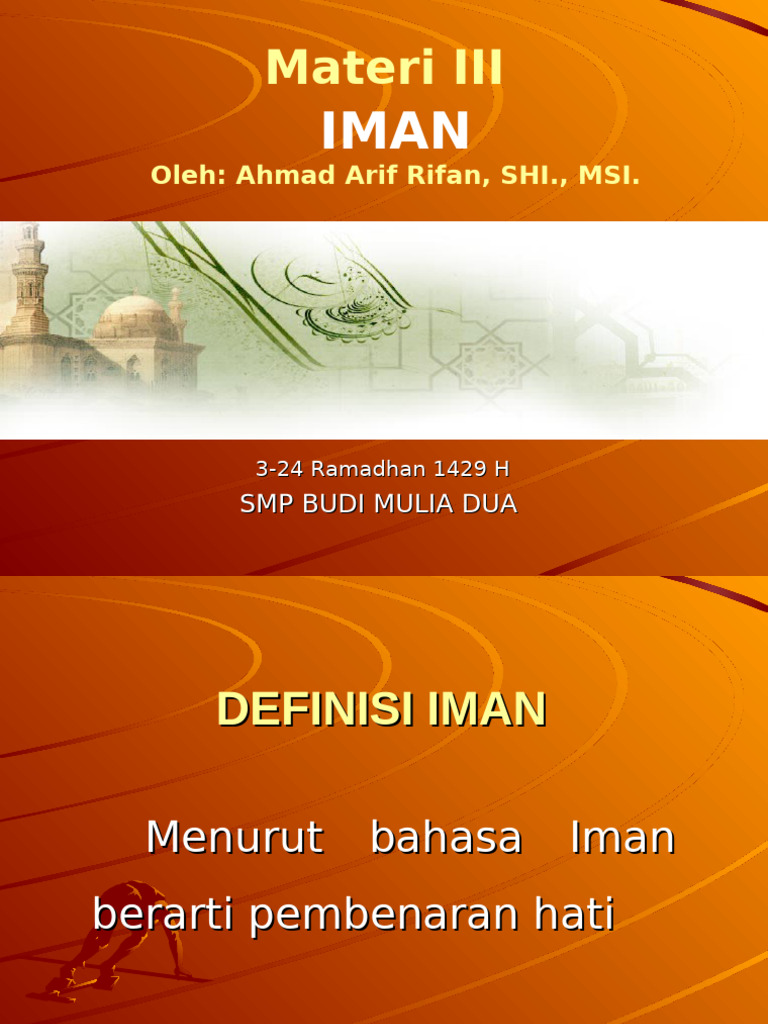 Materi II Iman | PDF