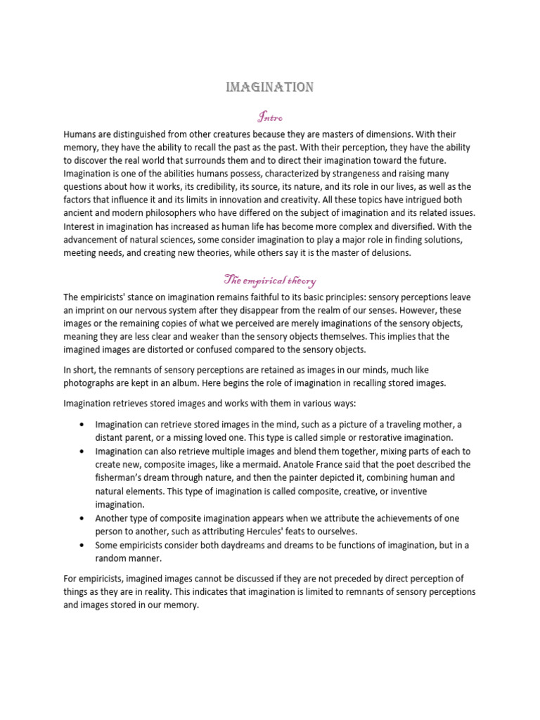 Imagination | PDF