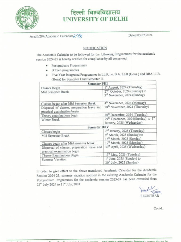 Academic Calender ‘24-25 | PDF