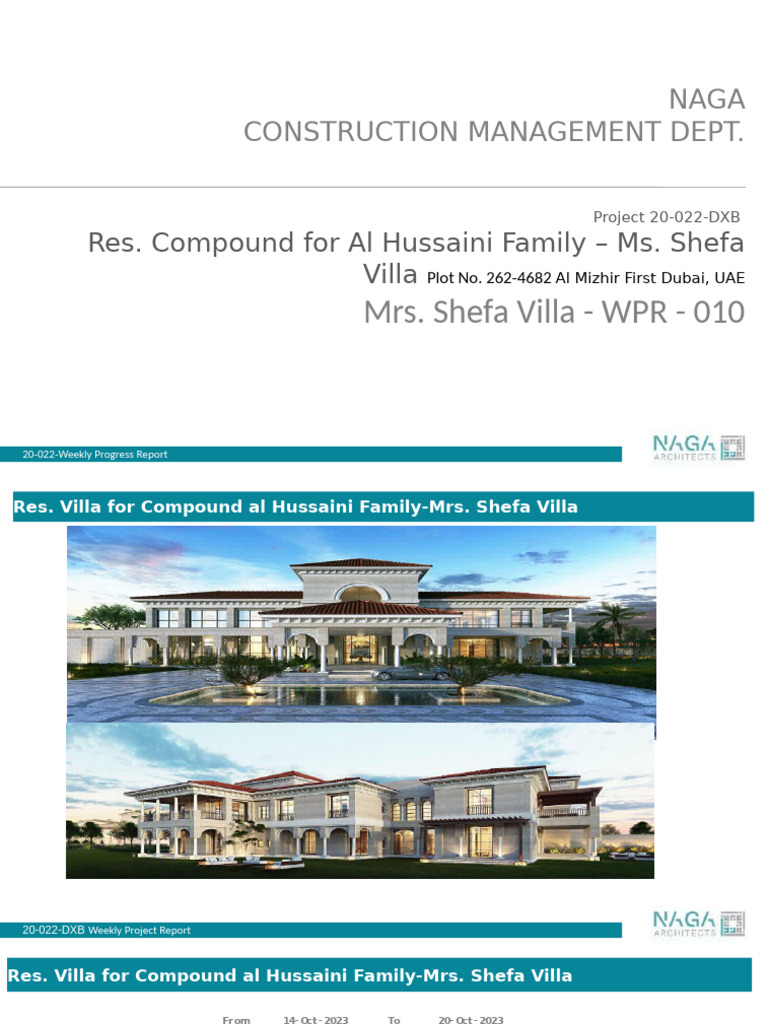 20-022-DXB Res. Compound For Al Hussaini Family - Mrs. Shefa Villa ...