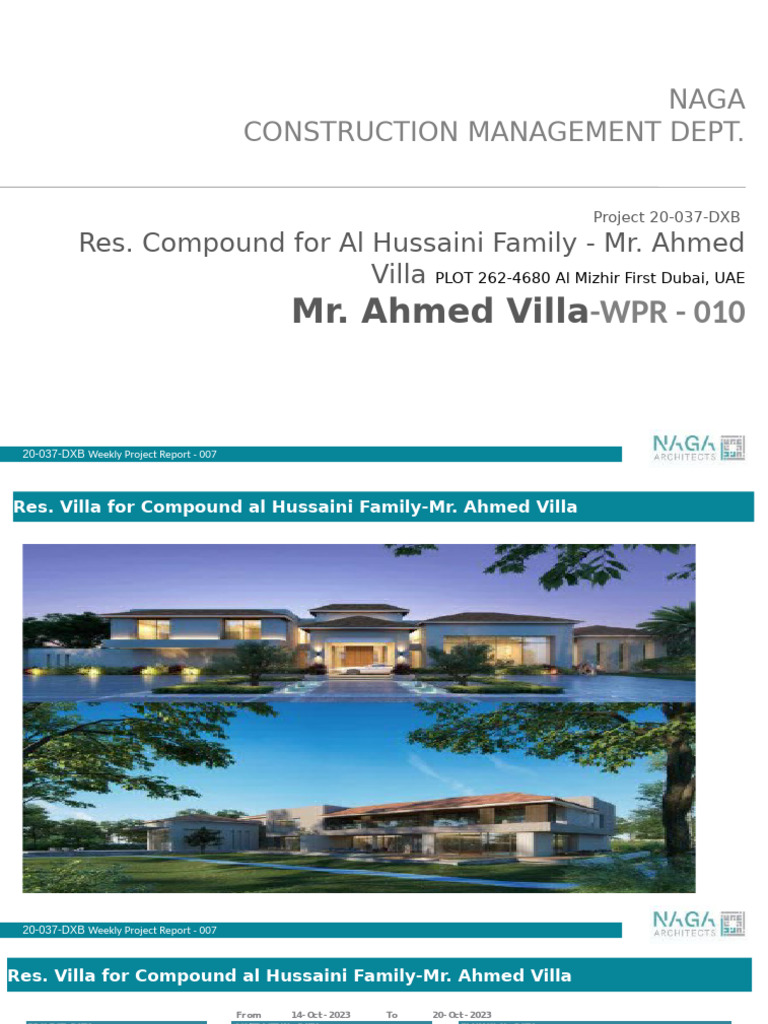 20-037-DXB Res. Compound For Al Hussaini Family - Mr. Ahmed Vila-WPR ...