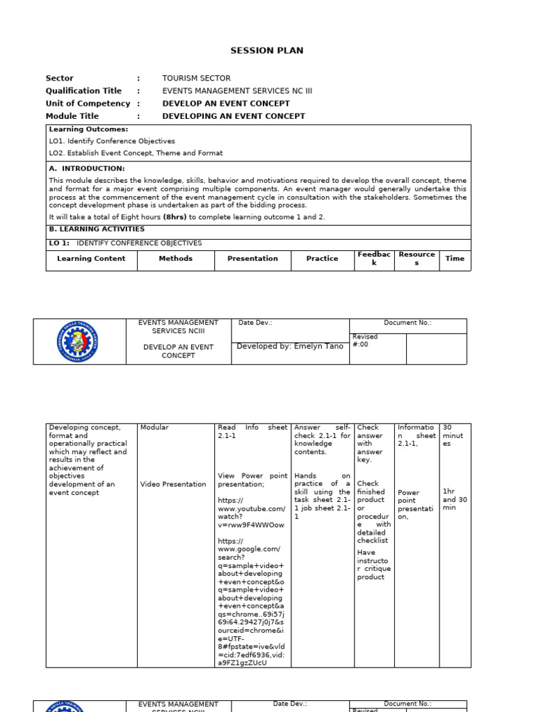 TM Session-Plan | PDF