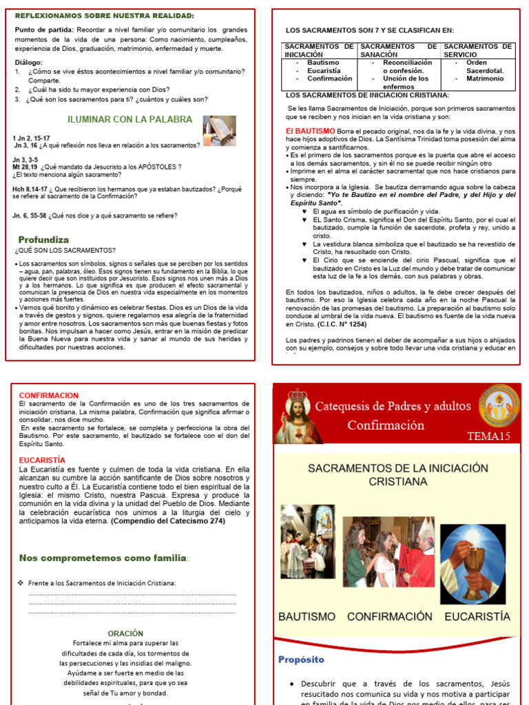Tema 15 Sacramento de Iniciación Cristiana | PDF