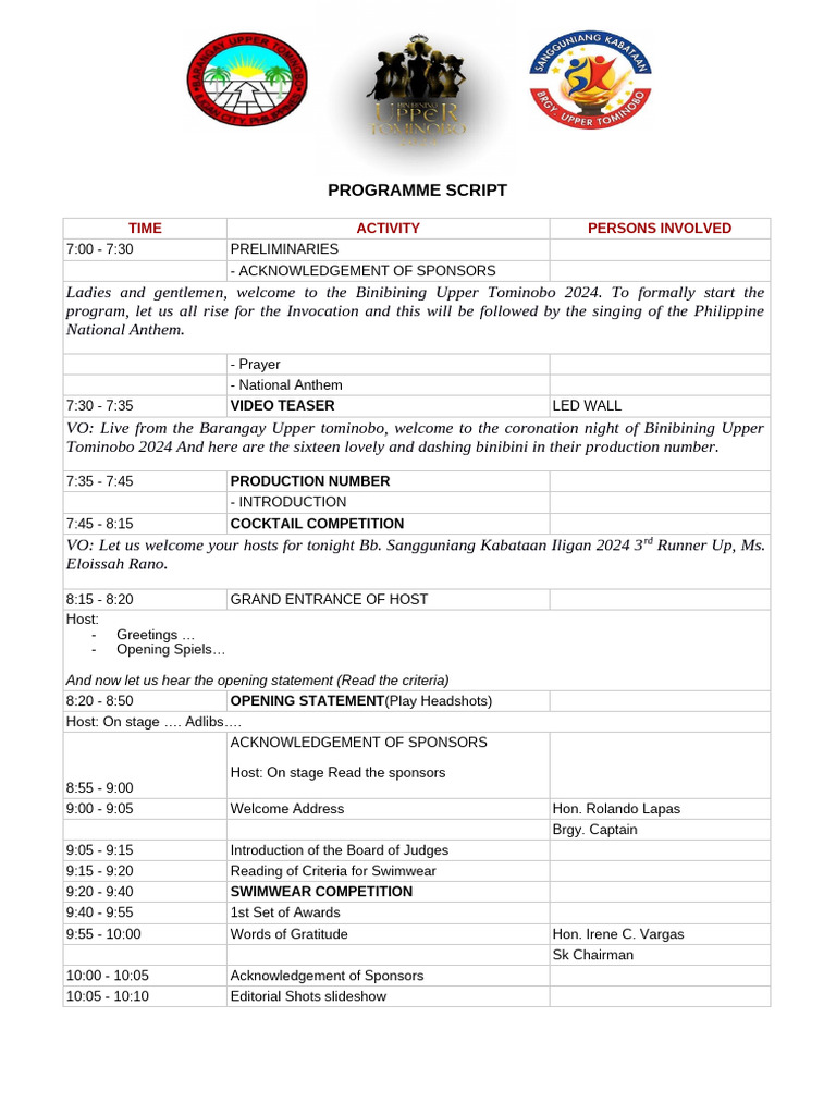 Programe Script | PDF