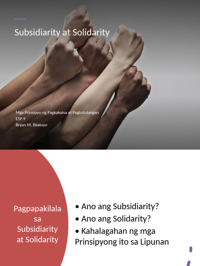 Subsidiarity at Solidarity ESP9 Presentation | PDF