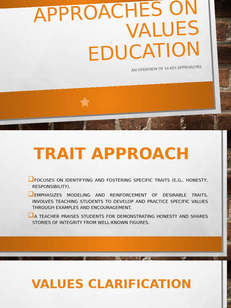 Approaches On Values Education | PDF