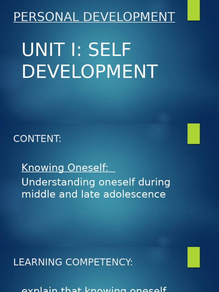 Knowing Oneself for Personal Growth | PDF | Self | Career & Growth