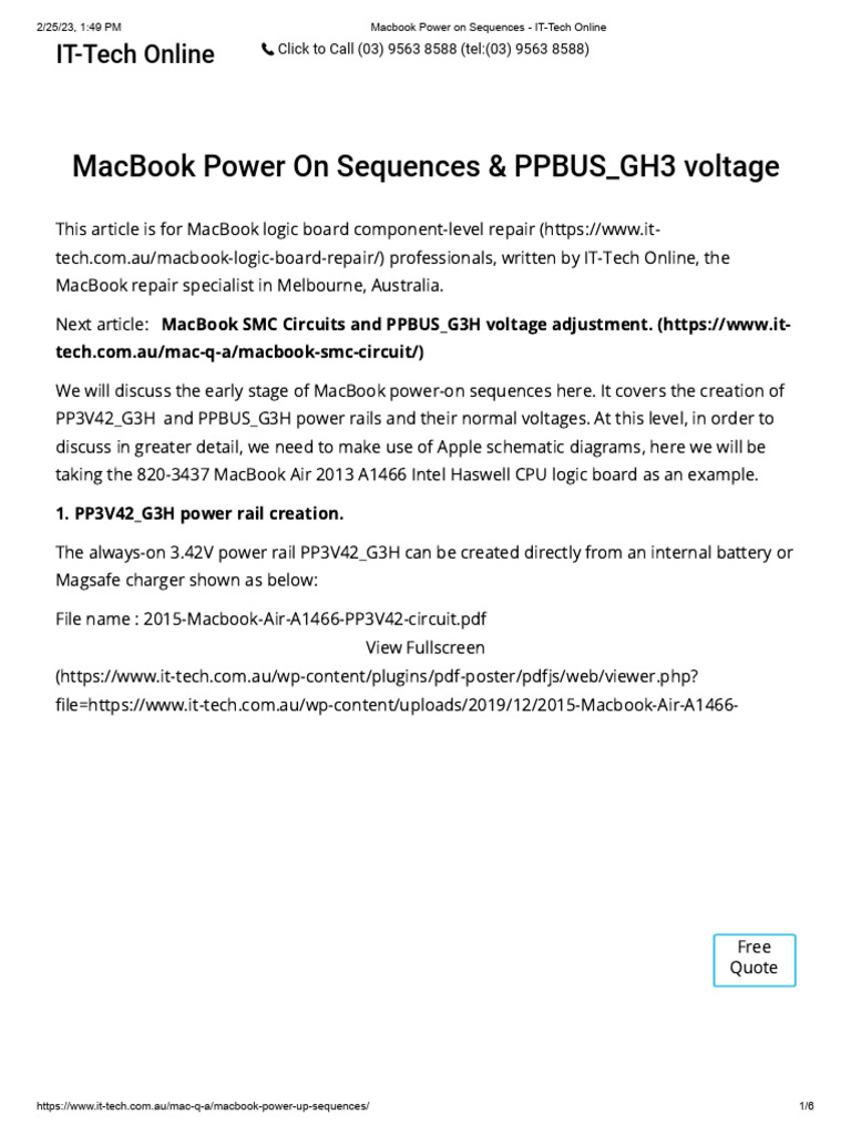 Power On Sequences | PDF