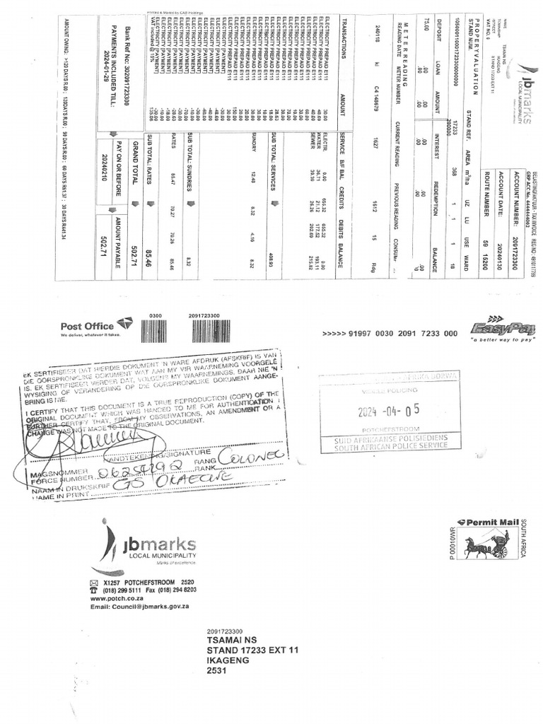 Yzellas Proof of Address | PDF