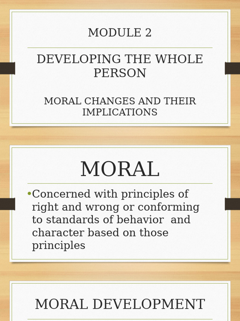 Module 2 Moral & Spiritual Changes | PDF