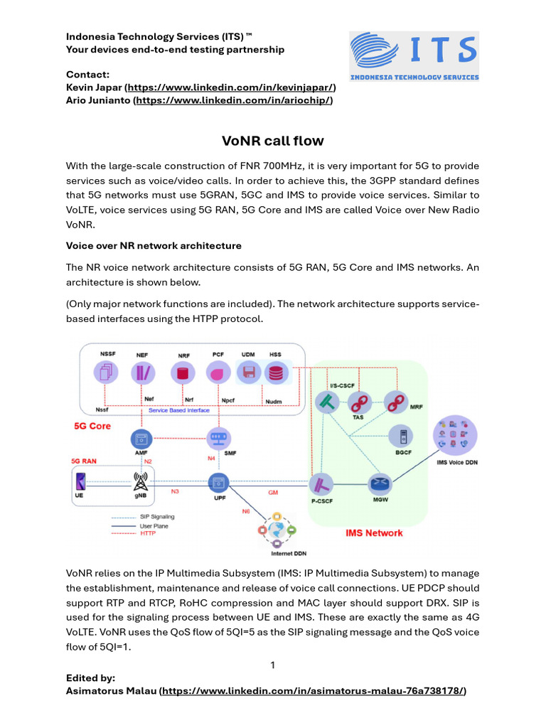 IMS Registration & VONR Call Flow | PDF