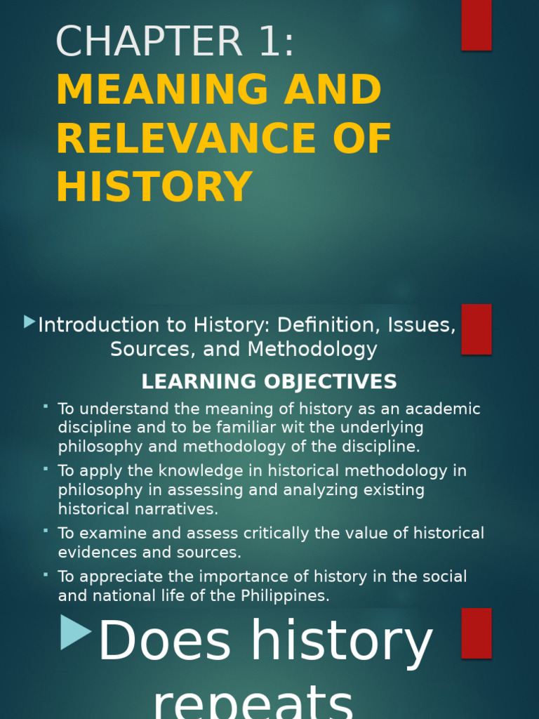 1.Meaning and Relevance of History 2 2 | PDF