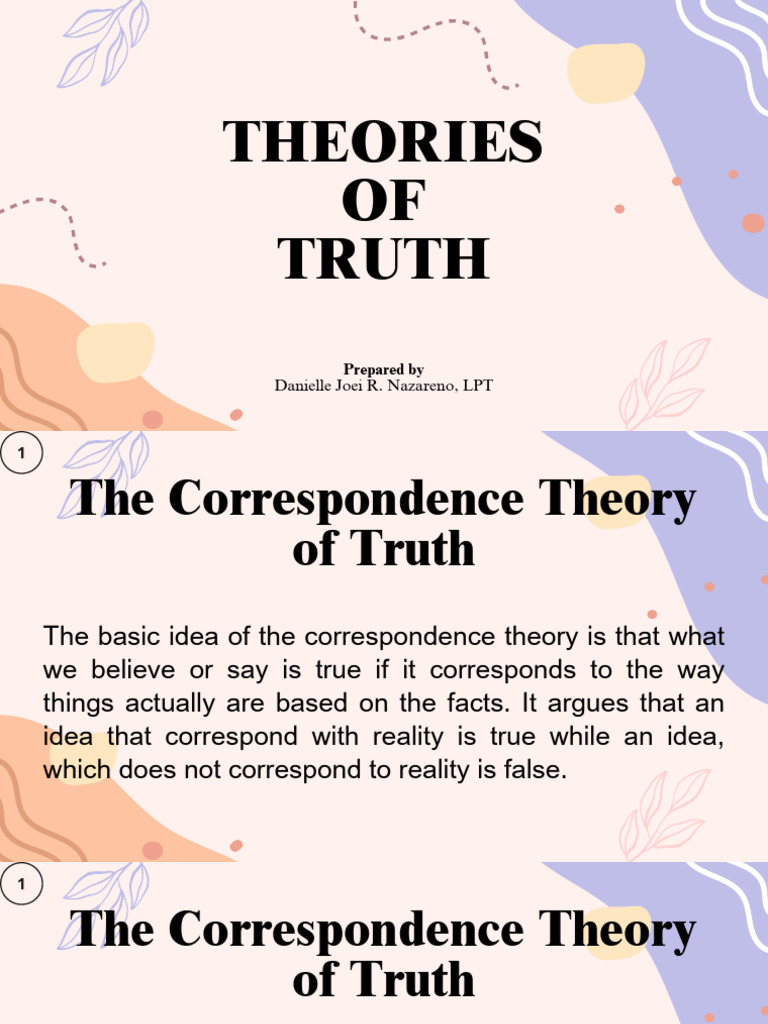 LESSON 3. Theories of Truth | PDF