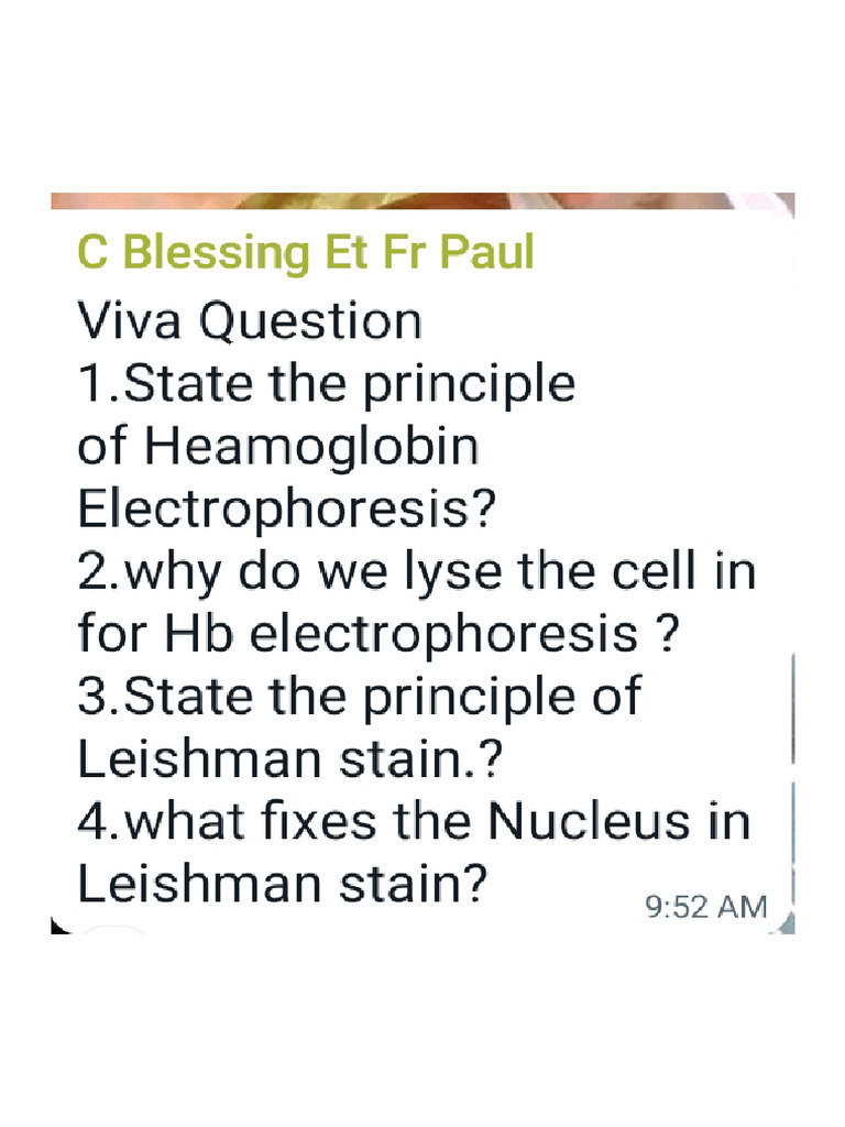Hem Viva Questions | PDF