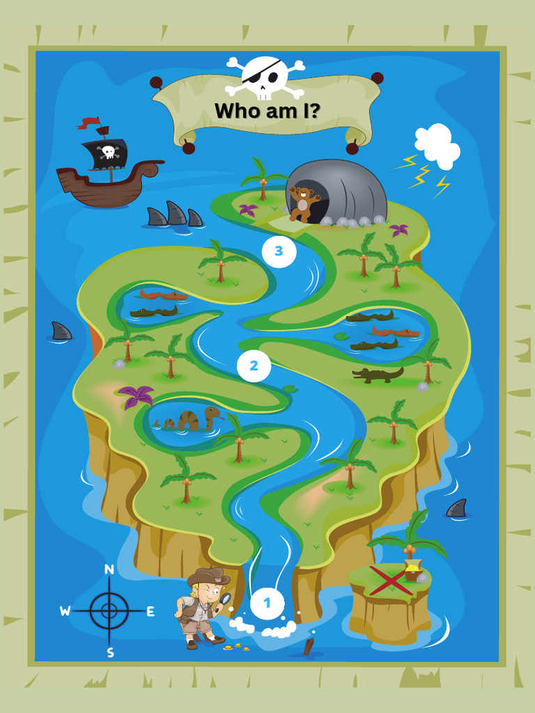 Treasure Hunt Board Game Map Worksheet | PDF