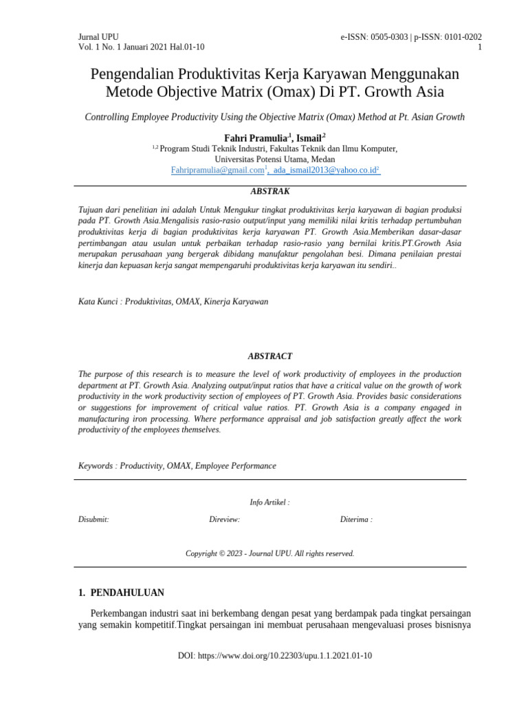 KTI Fahri Pramulia ACC | PDF