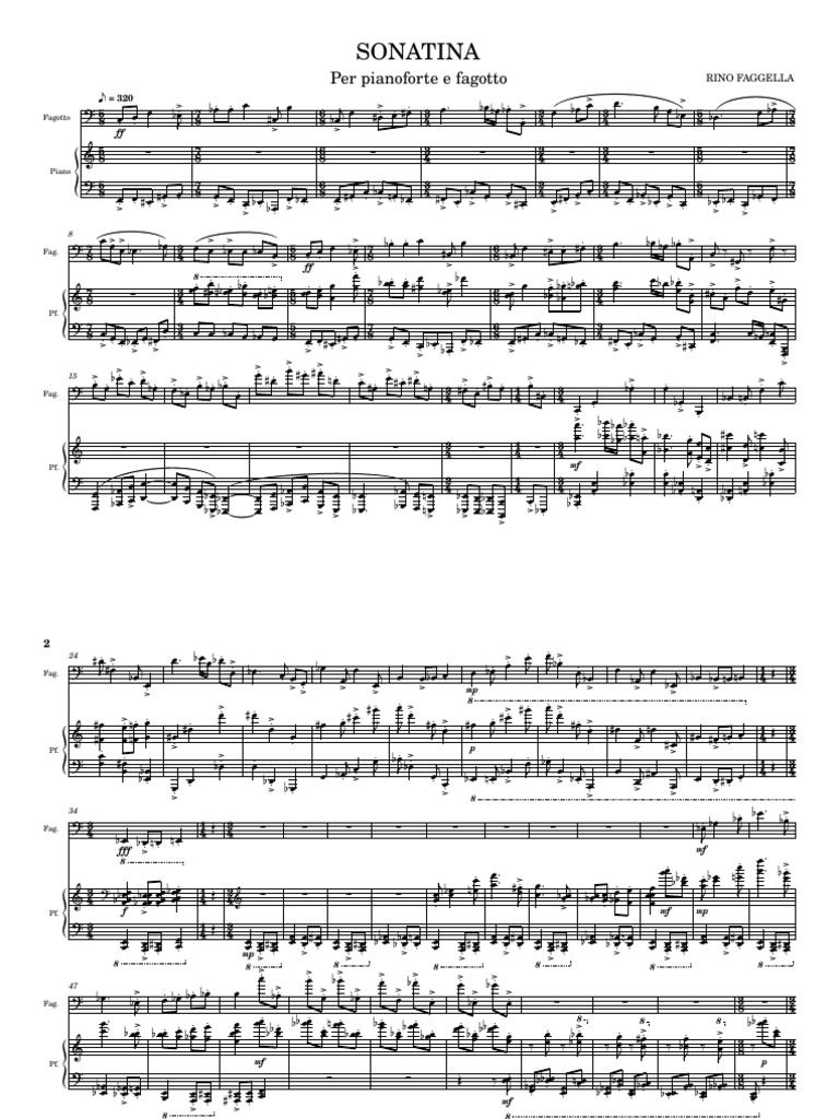 Sonatina Per Fagotto e Piano | PDF