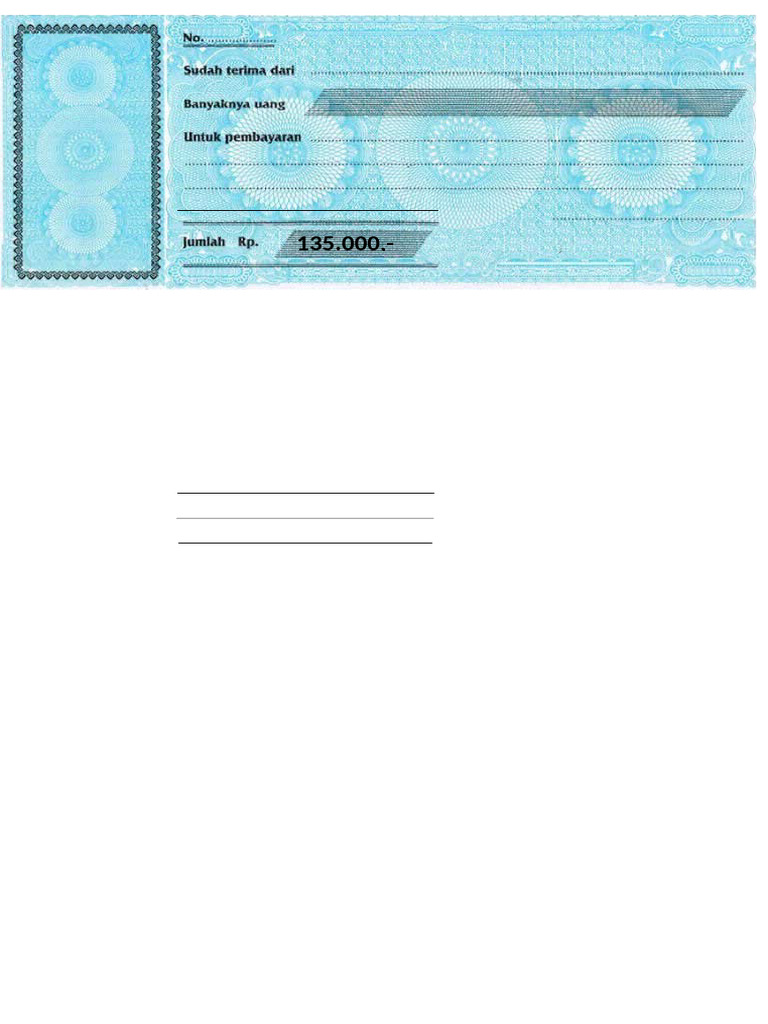 Format Kwitansi Kosong | PDF