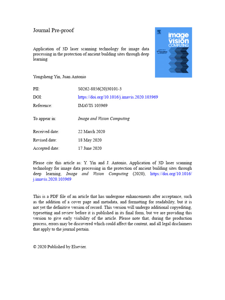 Application of 3D Laser Scanning Technology For Image Data Processing ...