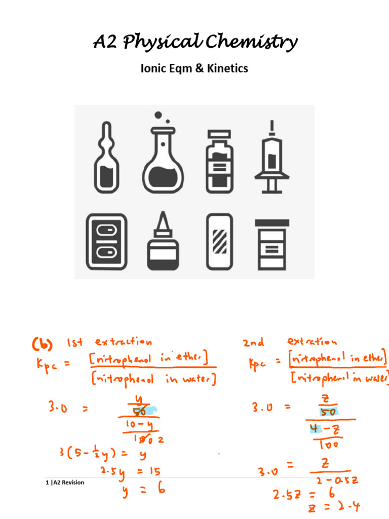 A2 Revision Ionic Eqm & Kietics | PDF