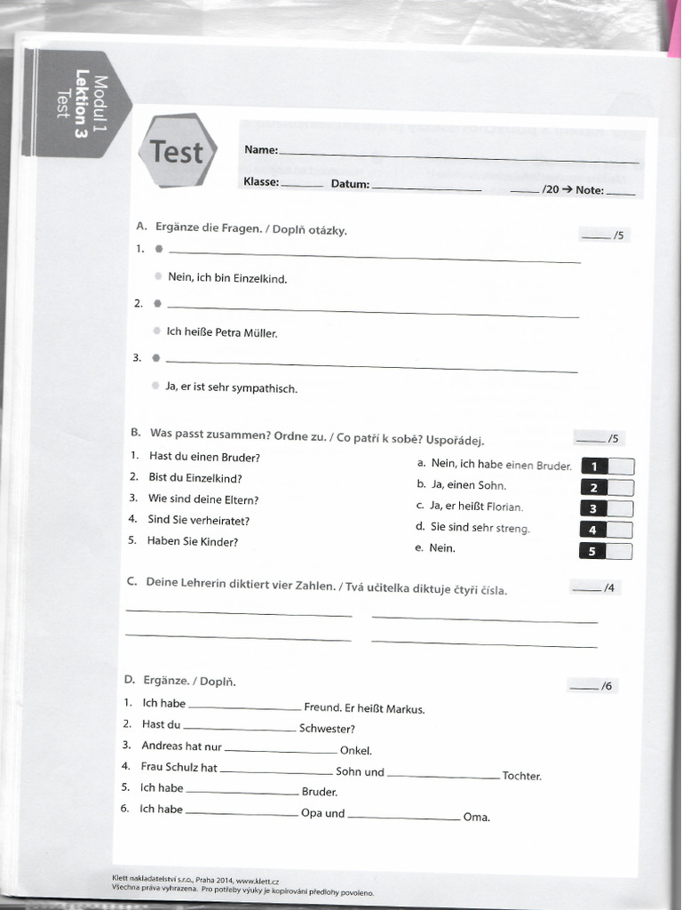 5 1 Test Nemcina | PDF