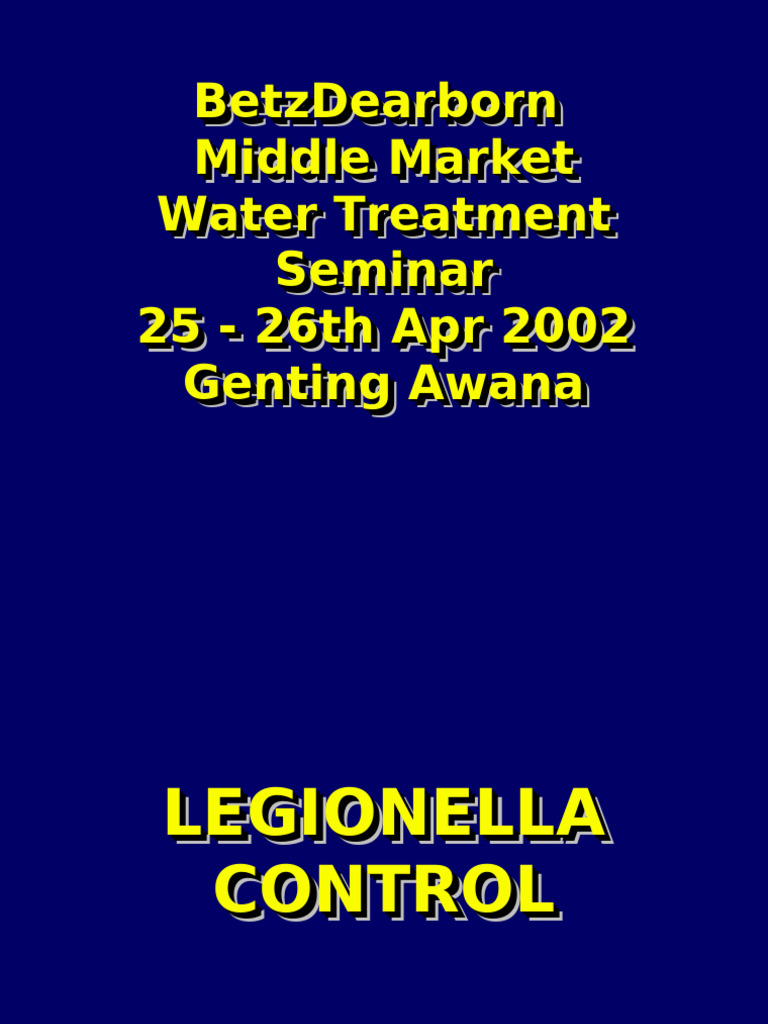 Legionella Control | PDF
