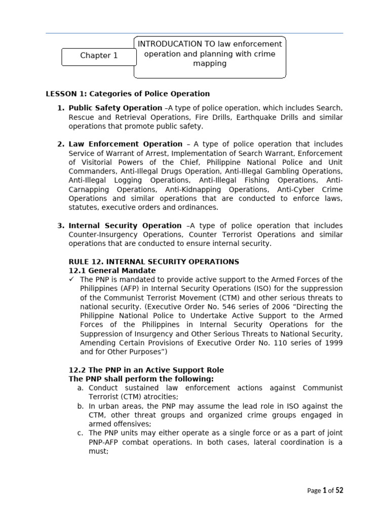 Law Enforcement Operation and Planning With Crime Mapping | PDF