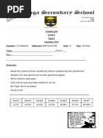 Grade 8 C.A June Memo | PDF