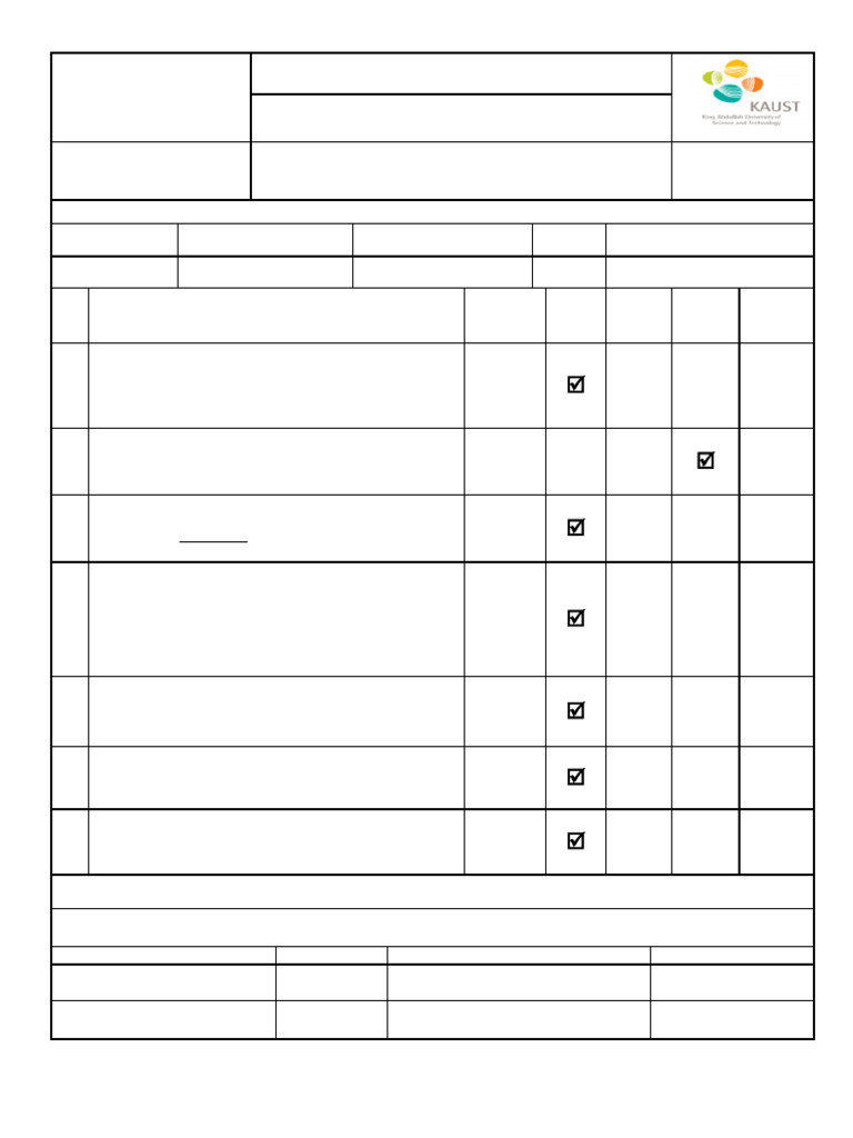Pressure Test Check List | PDF