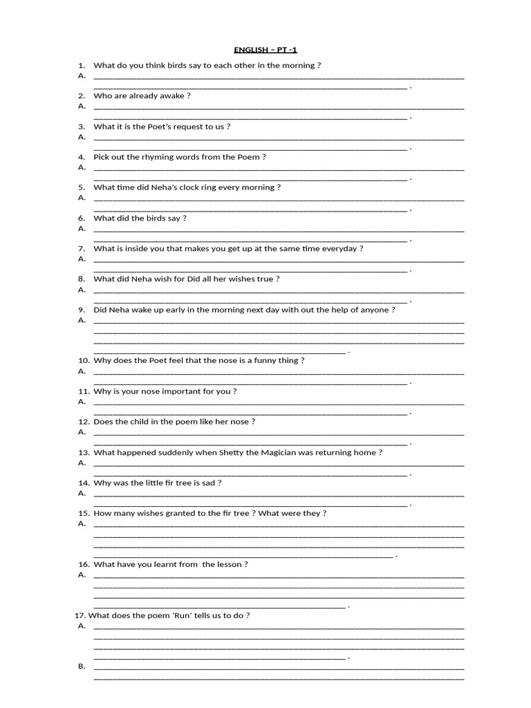 English Term-1 | PDF