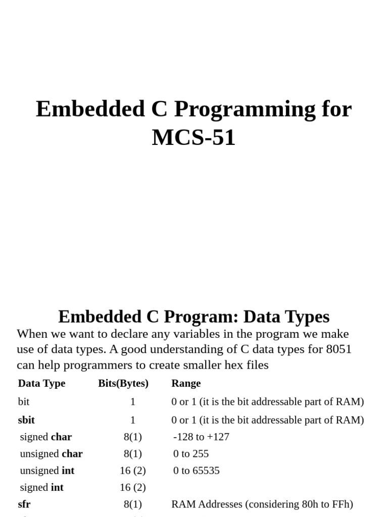 Embedded C | PDF