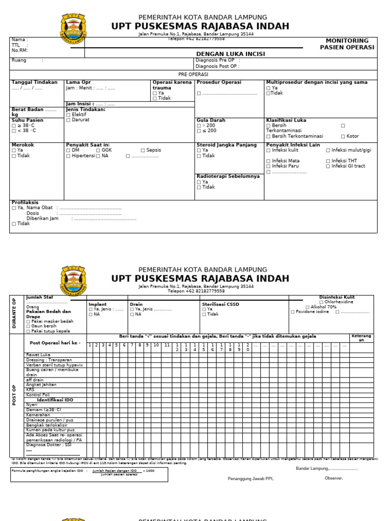 MONITORING DENGAN LUKA INSISI 4x RBI | PDF