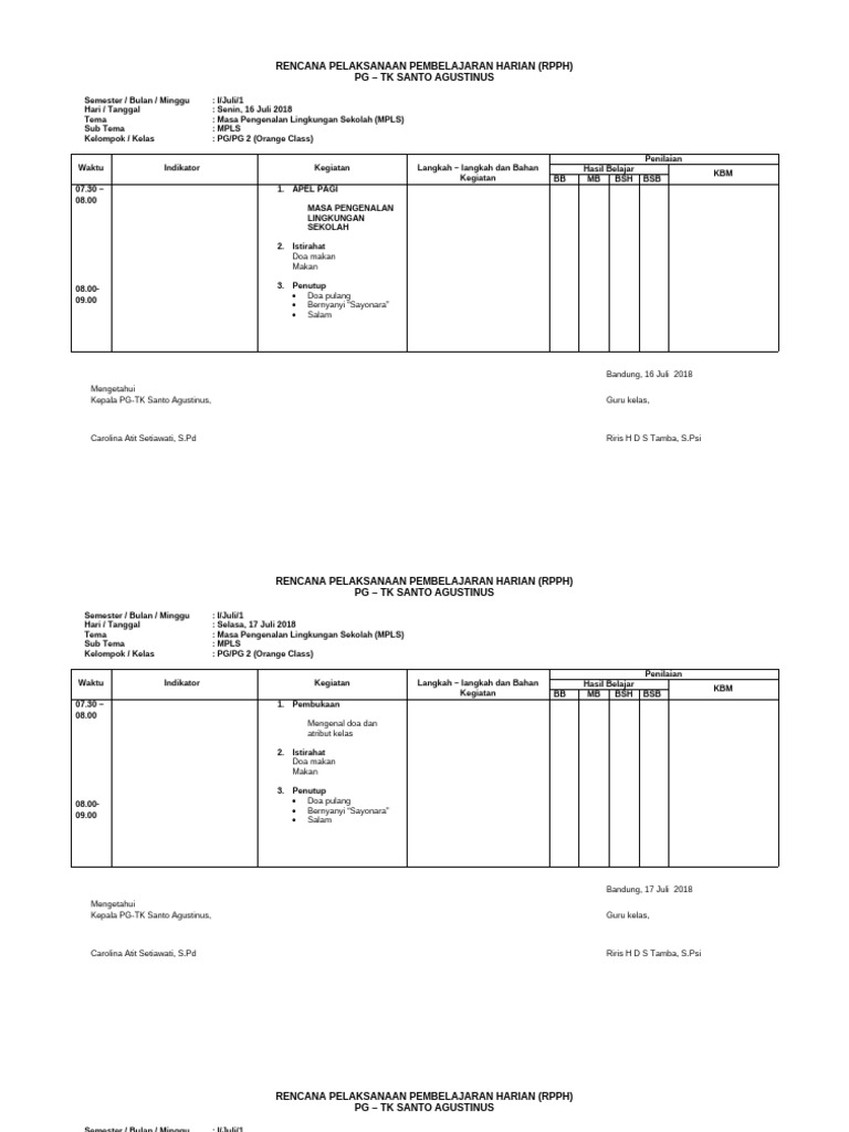 RPPH Minggu 1-MPLS-1 | PDF