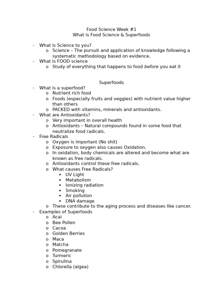 Food Science Notes Carbs, Lipids | PDF