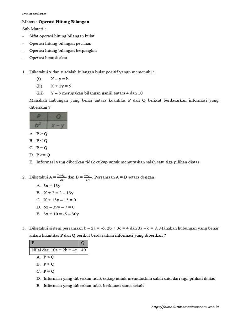 Materi Numerasi 1 Pdf